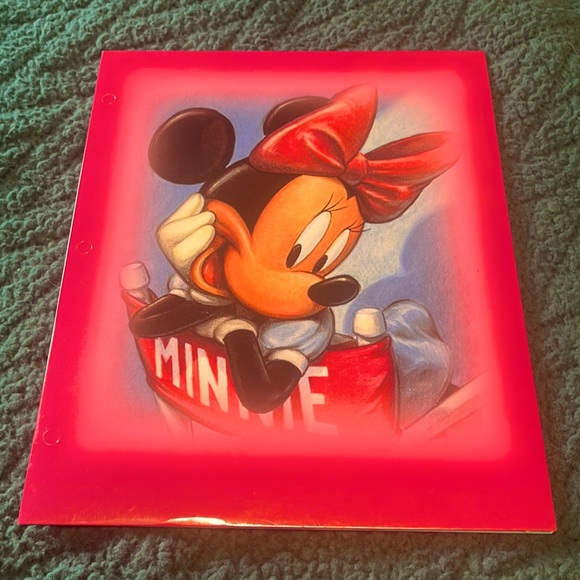 Disney | Office | Vintage 9s Disney Minnie Mouse Pocket Folder | Poshmark